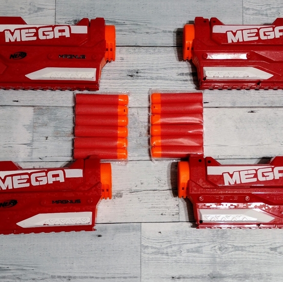Nerf | Toys | Nerf Mega Magnus 2v2 Party Pack Retail 32 12 New Mega ...